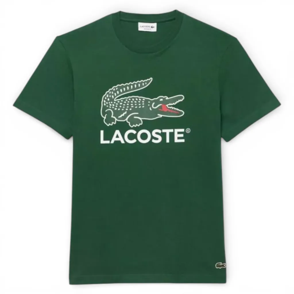 Polera Hombre Verde Con Logo Central Lacoste | Albasini.cl Tienda ...